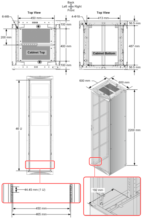 Huawei N66E-22 Telecom Access NetWork Cabinet