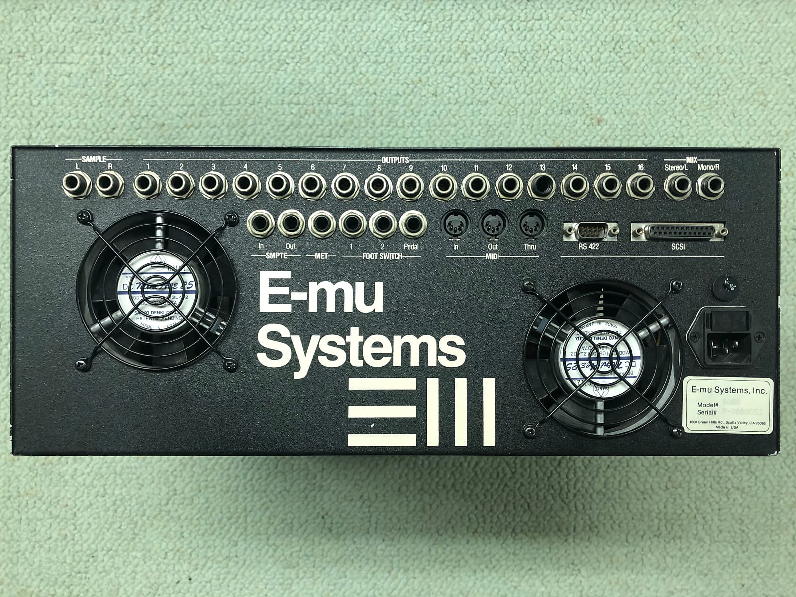 MATRIXSYNTH: E-MU Systems Model 6080 EIII Emulator SN P-0680052