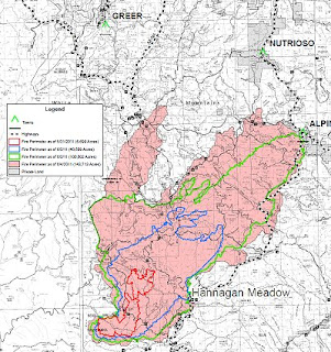 Community Calendar: Willow Fire Map 06/04/11 a.m.