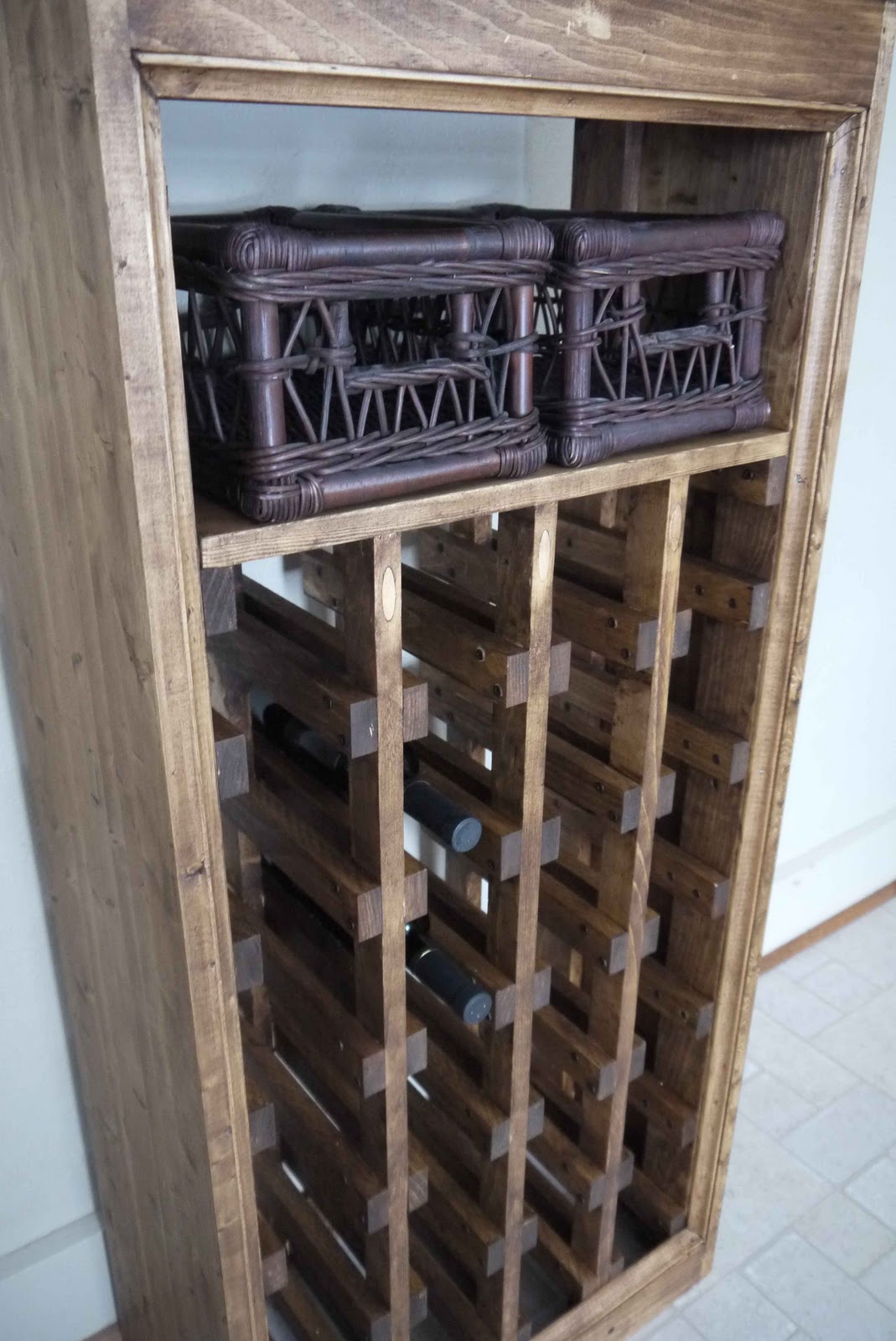 Rhubarb Diaries: DIY Wine Rack - Completed!