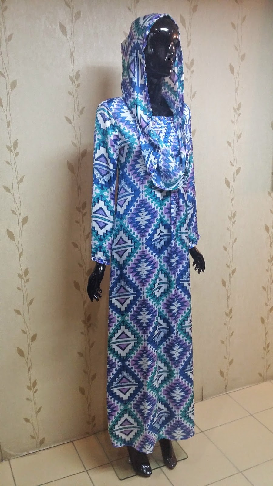 ZUCO Fashion: KOREAN SILK JUBAH WITH HOOD ( full body lining ) - Size S ...