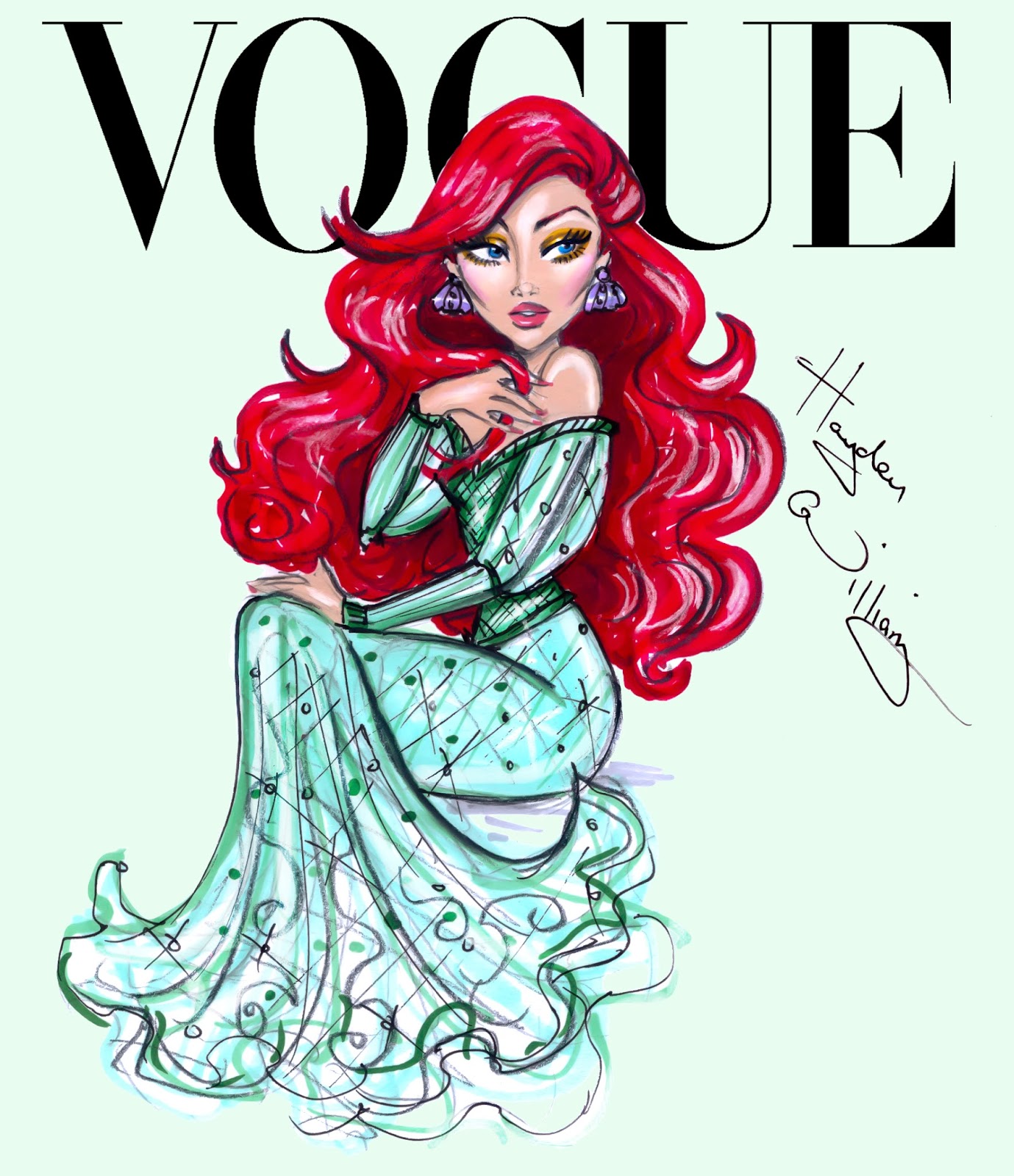 Hayden Williams Fashion Illustrations: Disney Divas for Vogue by Hayden ...