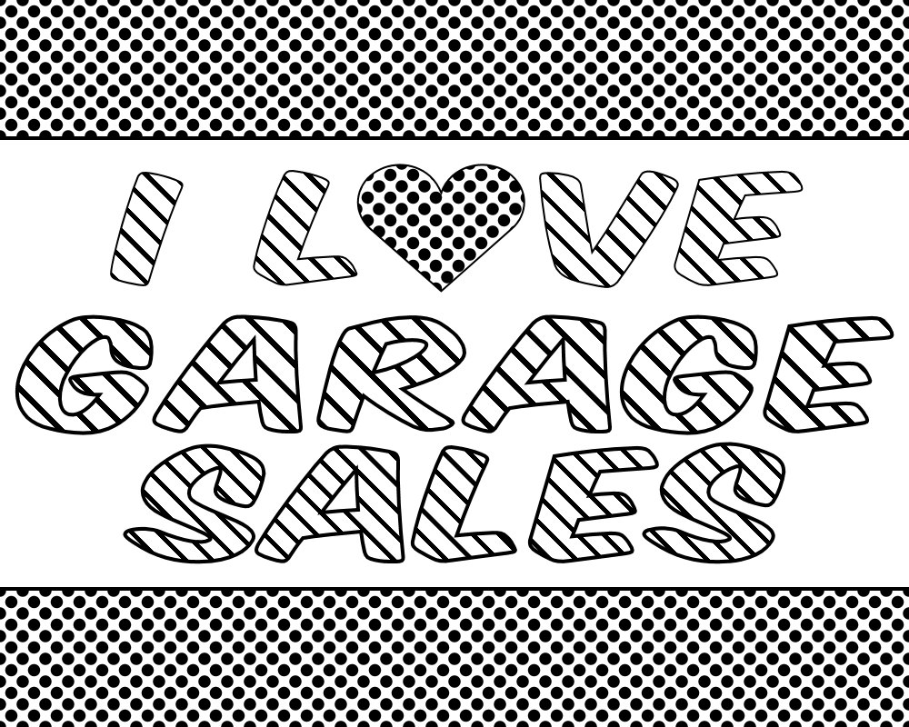 Garage Sale Coloring Pages Sketch Coloring Page