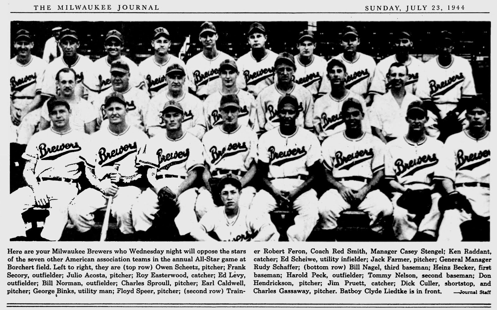 Borchert Field: 1944 Team Photo