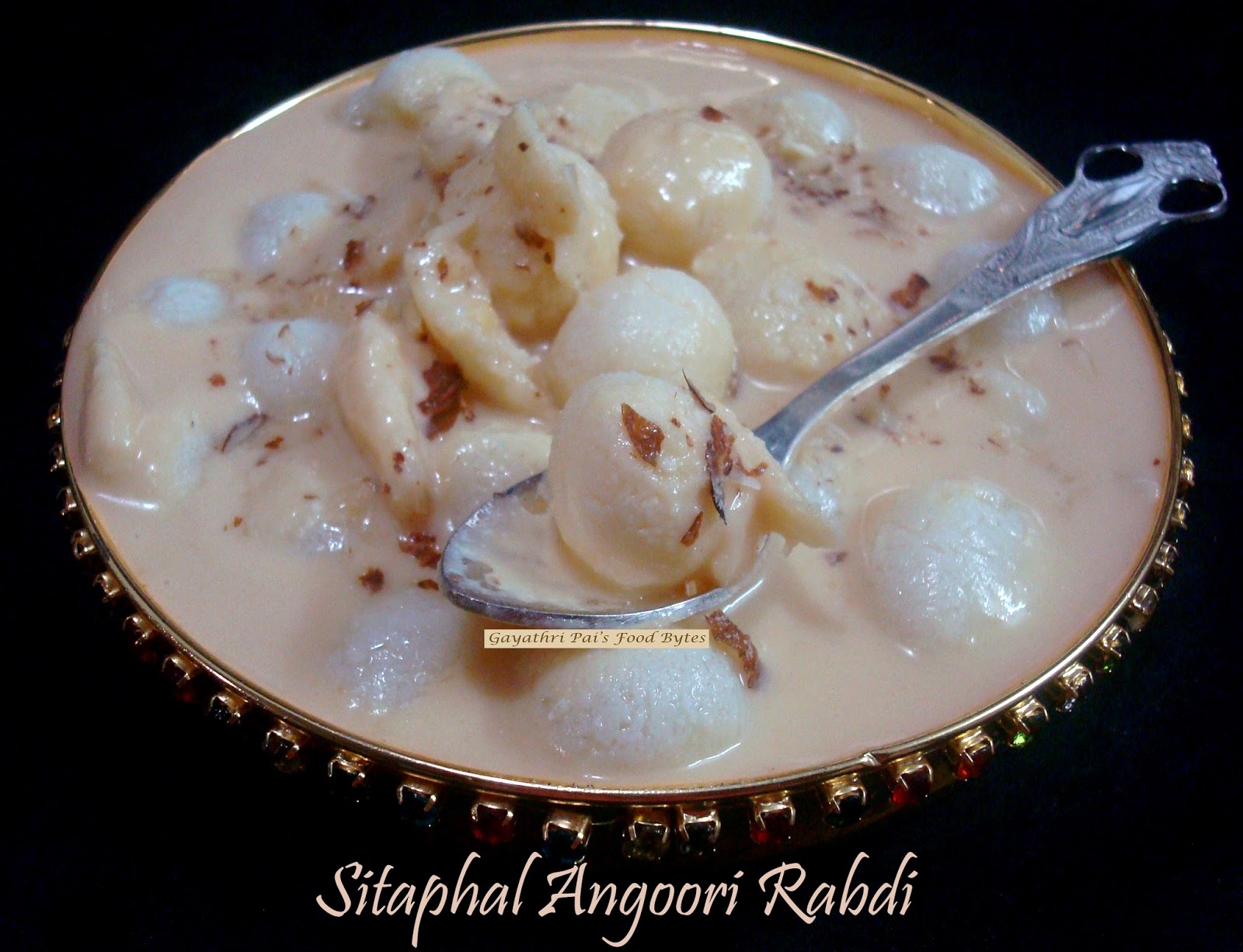 Gayathri Pai's Food Bytes: Sitaphal (Custard Apple) Angoori Rabdi ...