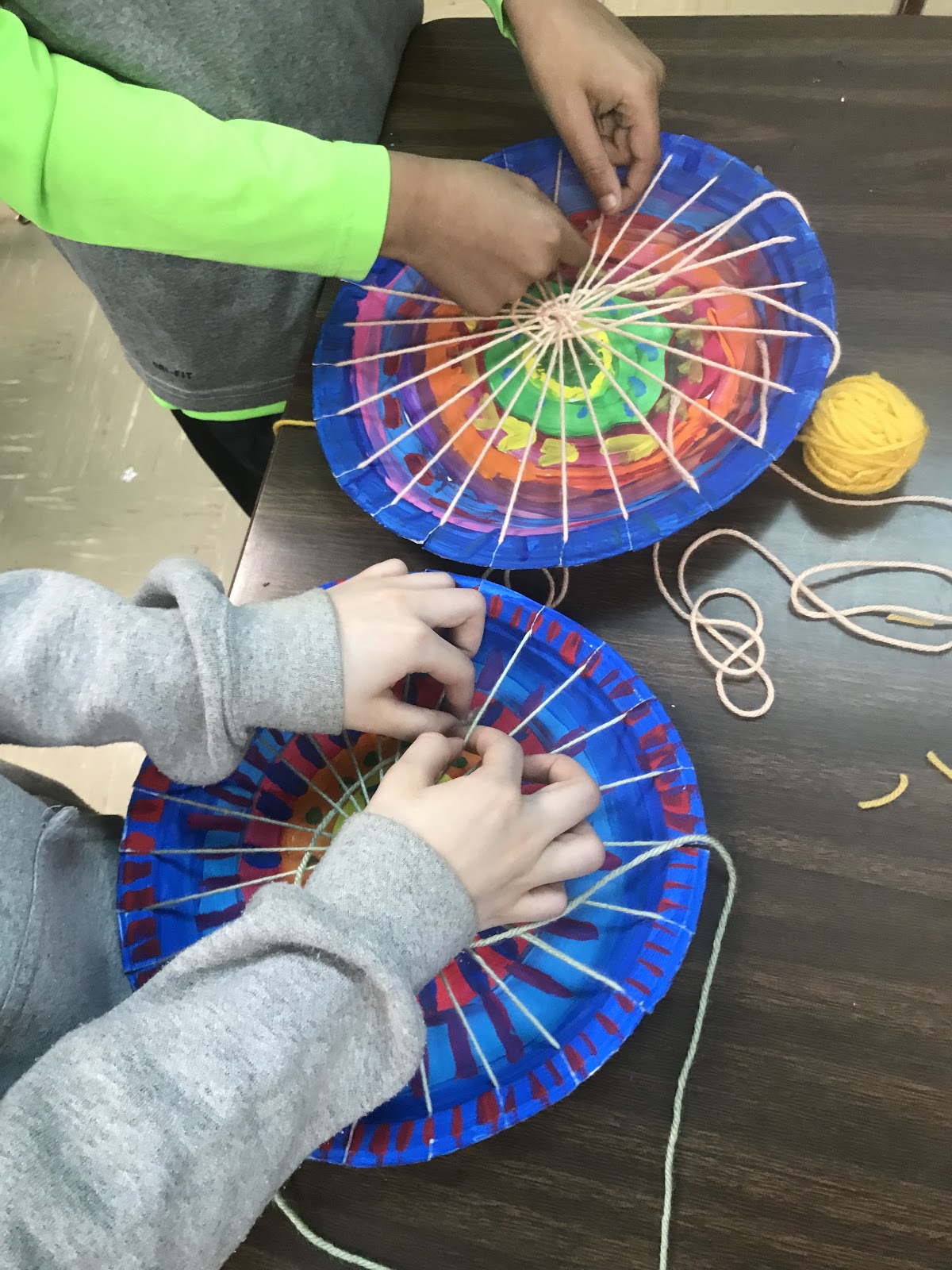 Elements of the Art Room: 3rd Grade Paper Plate Circle Weaving