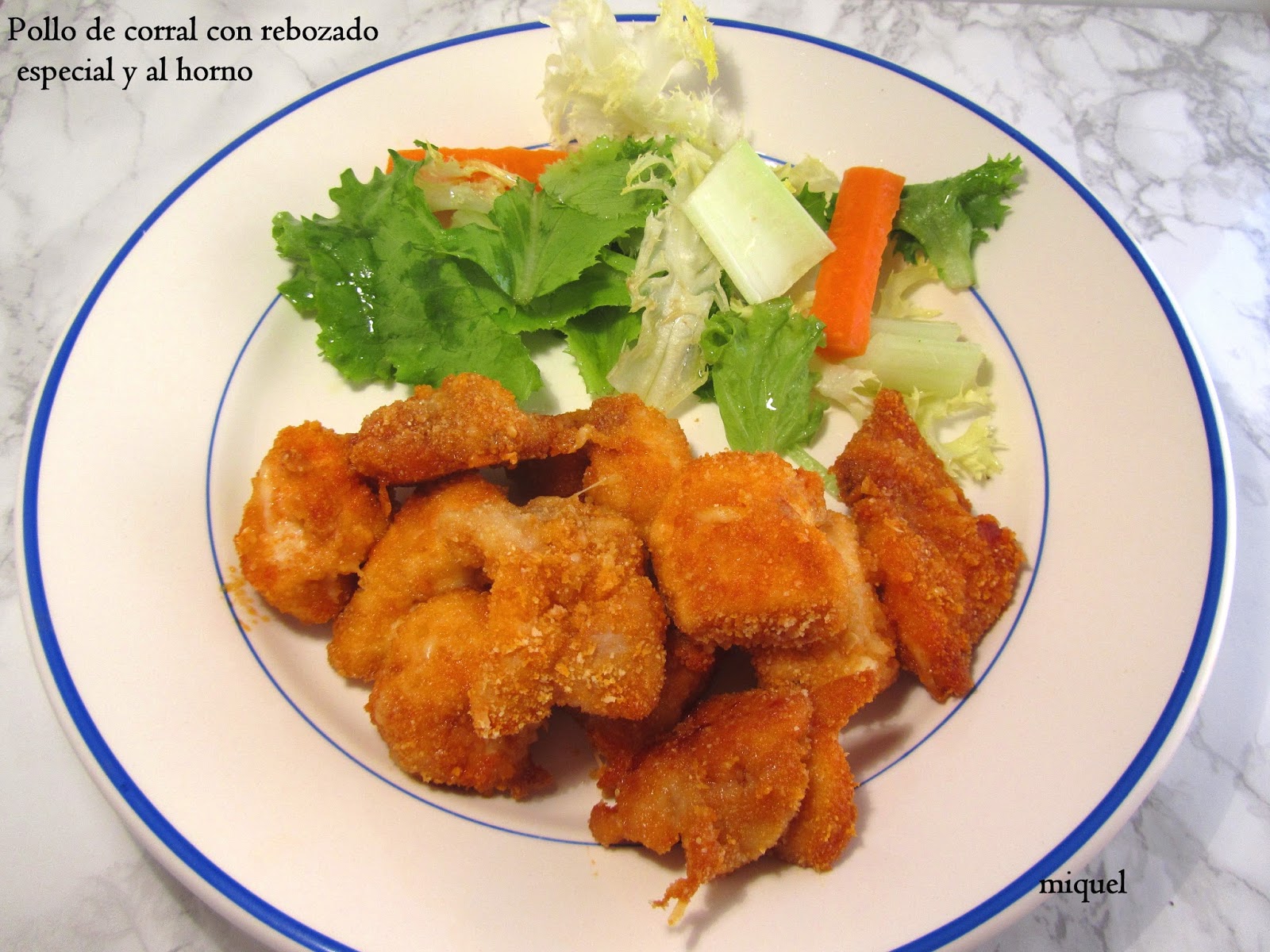 Les receptes del Miquel: Pollo del corral con rebozado especial y al horno