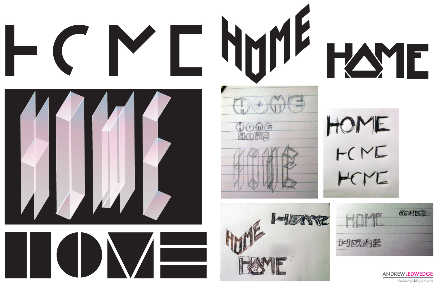 ALED: HOME - logo sketches