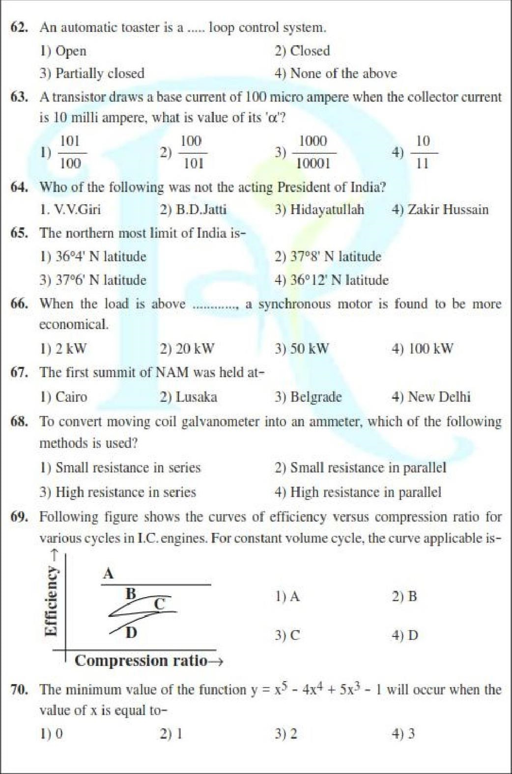 RRB JE ELECTRICAL SOLVED QUESTION PAPER FREE | RRB PREVIOUS QUESTION PAPERS