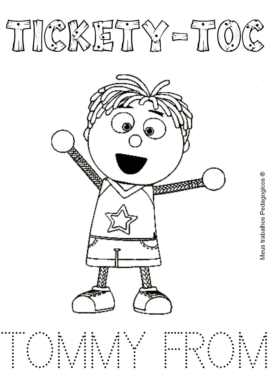 Tickety Tock Coloring Pages Sketch Coloring Page
