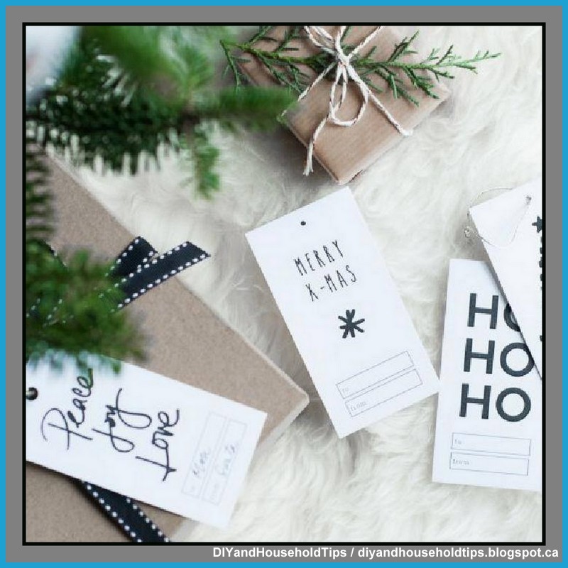 DIY And Household Tips: DIY Holiday Gift Tags (FREE PRINTABLES)