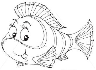 Imagini de colorat cu PESTI pentru copiii de gradinita - Bol cu Pesti ...