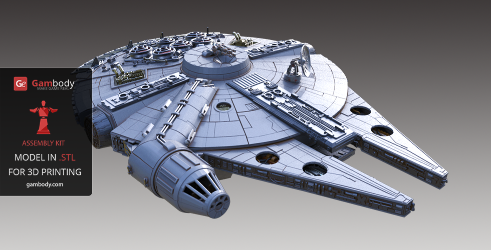 Starwars - Millennium Falcon 3D Print Model | Standard Assembly Kit ...