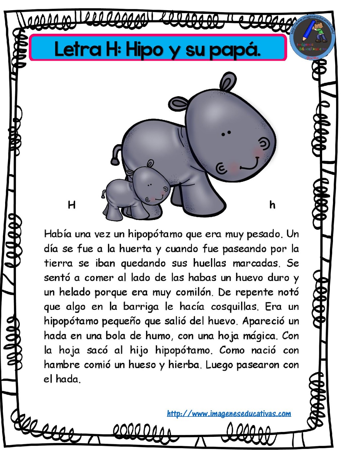 Fichas de Primaria: Cuentos con las letras del abecedario