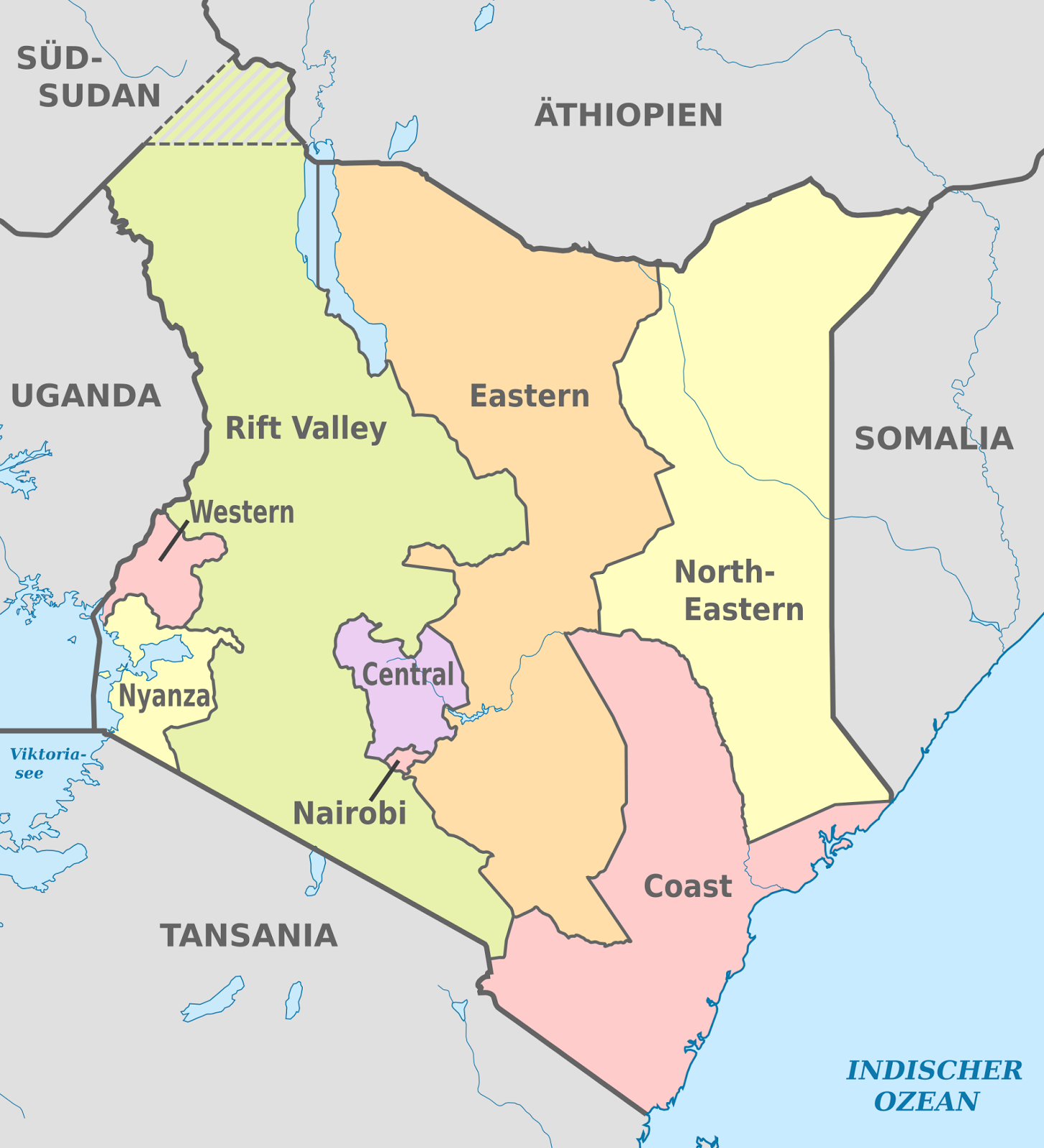 Quênia | Mapas do Quênia