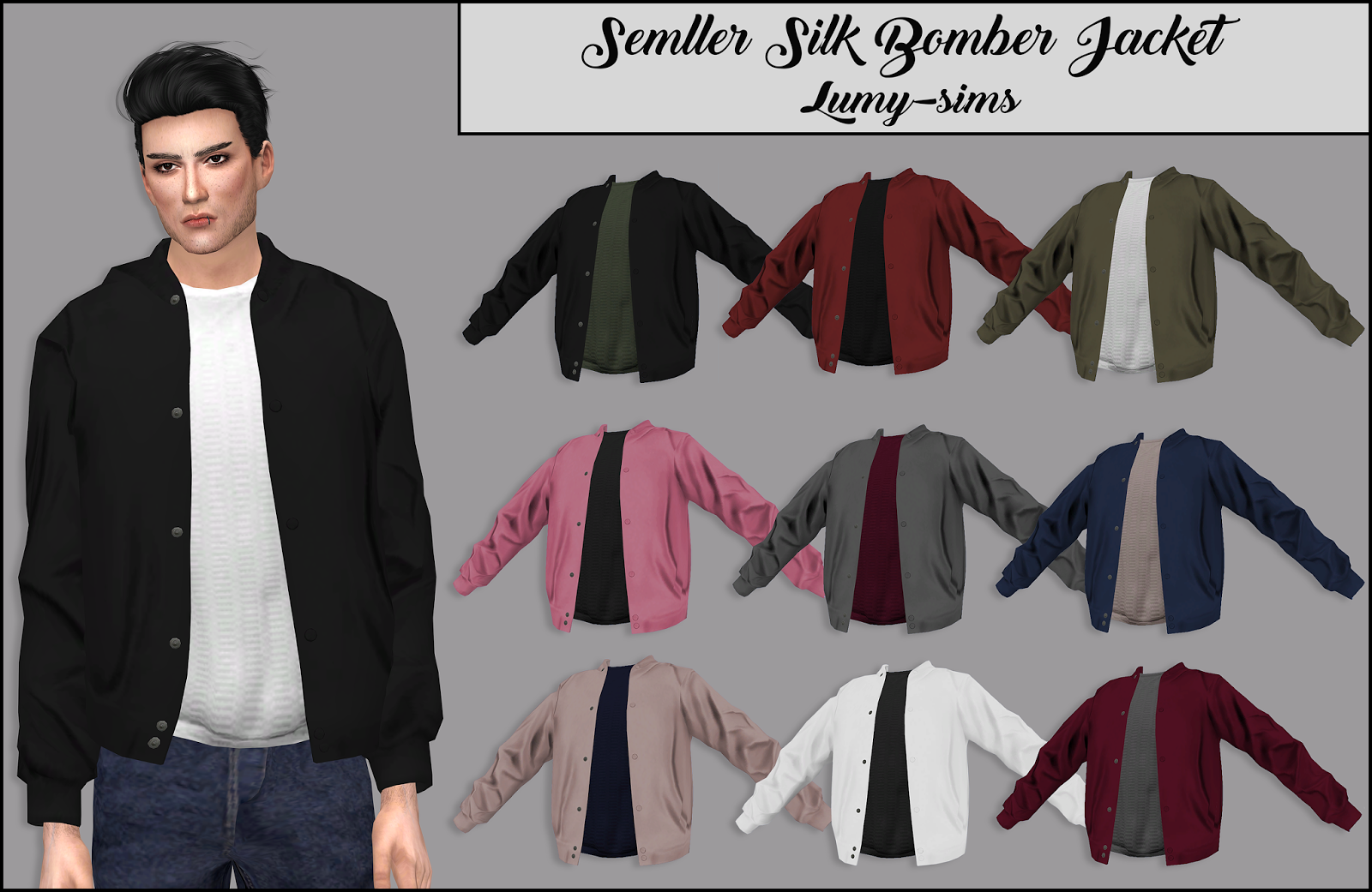 SEMLLER SILK BOMBER JACKET