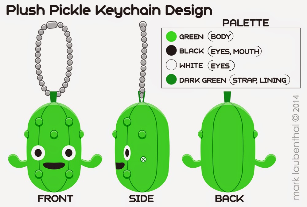 Scribble Nerds: Plush Pickle keychain!