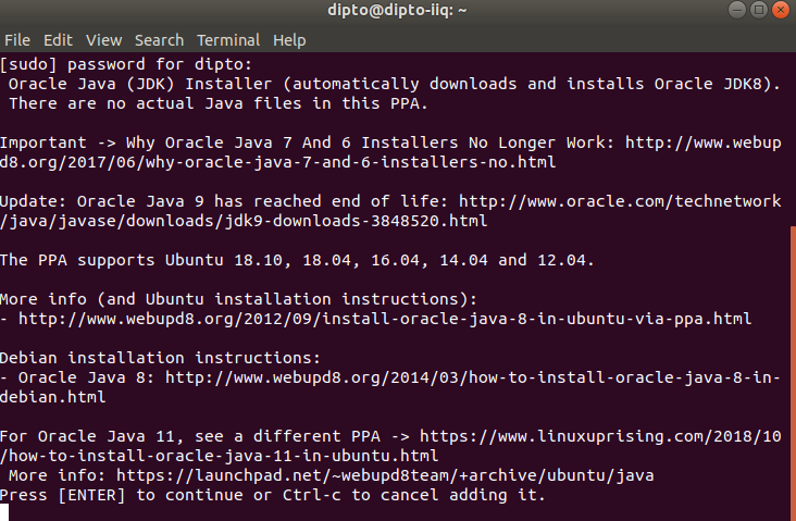 identity management: Sailpoint IIQ installation part I (Installing JAVA in Ubuntu VM)