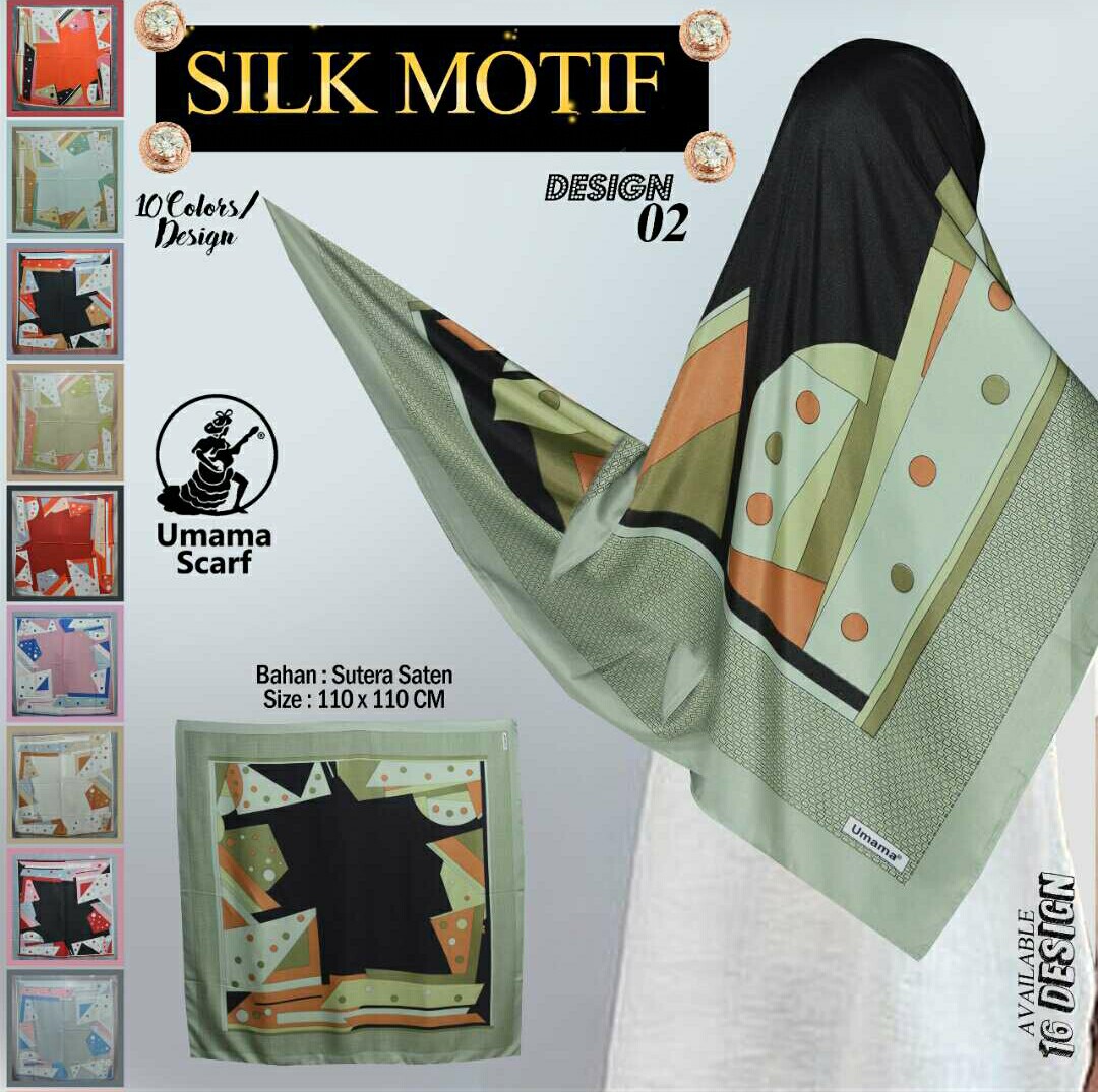 Jilbab Silk Motif By Umama Scarf All Design Harga Murah Grosiran