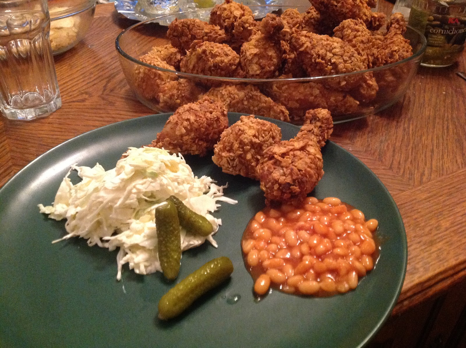 Mitt lilla face: Cornflakes friterad kyckling