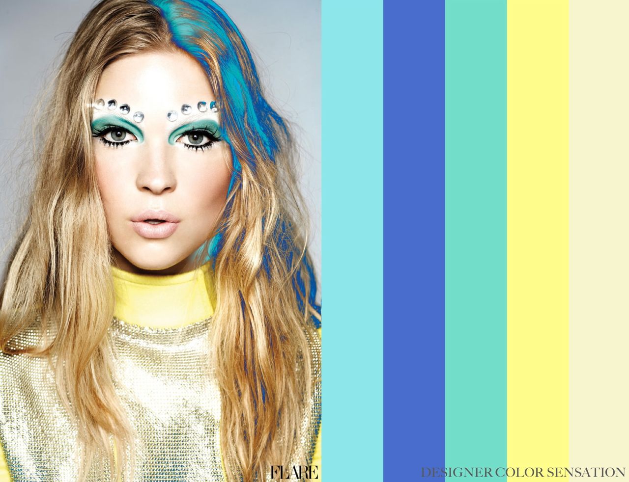 Water Fall, Winter Green and Mellow Yellow Color Scheme...