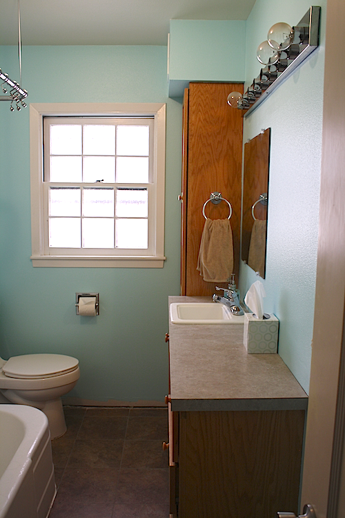 On the Doorstep: Better Reflections: Bathroom Mirror Moves Out