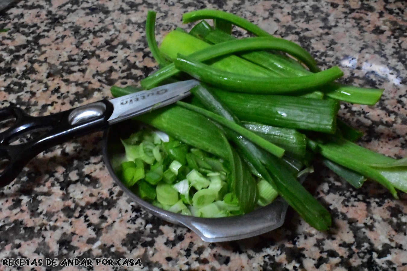 Recetas de andar por casa.: Tortilla de rabo de cebolla tierna