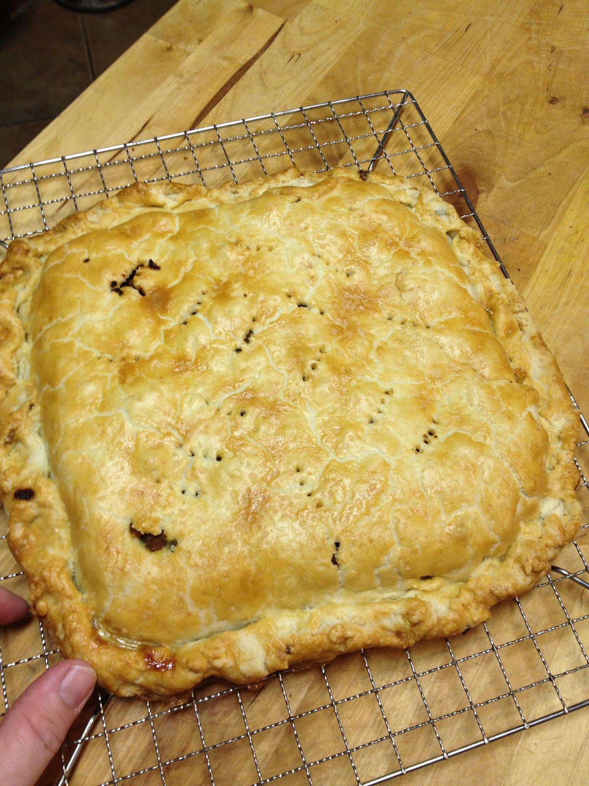 Tracy Cooks in Austin: Meat pie This is my free form meat pie for lunch ...