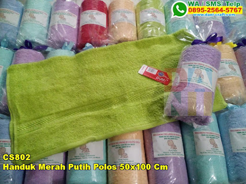 Handuk Merah Putih Polos 50×100 Cm | Souvenir Pernikahan