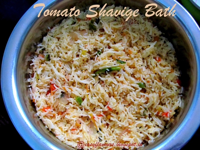 EASY FLAVOURS: Shavige Baath - Tomato Based