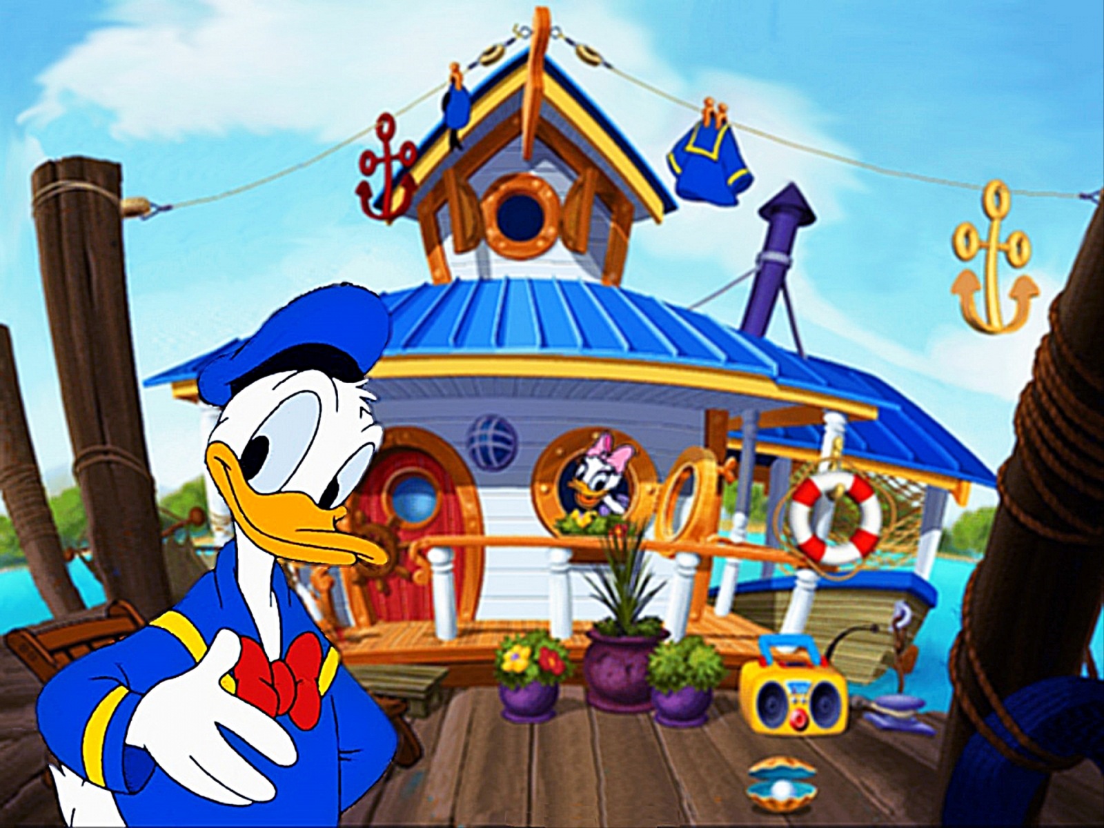 Donald Duck Vacation | HD Cartoons Wallpapers