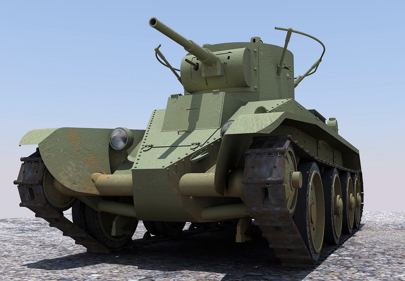 SketchUP Power 草圖力量: The Russian BT-5 LIGHT TANK 蘇聯BT-5輪履兩用輕戰車