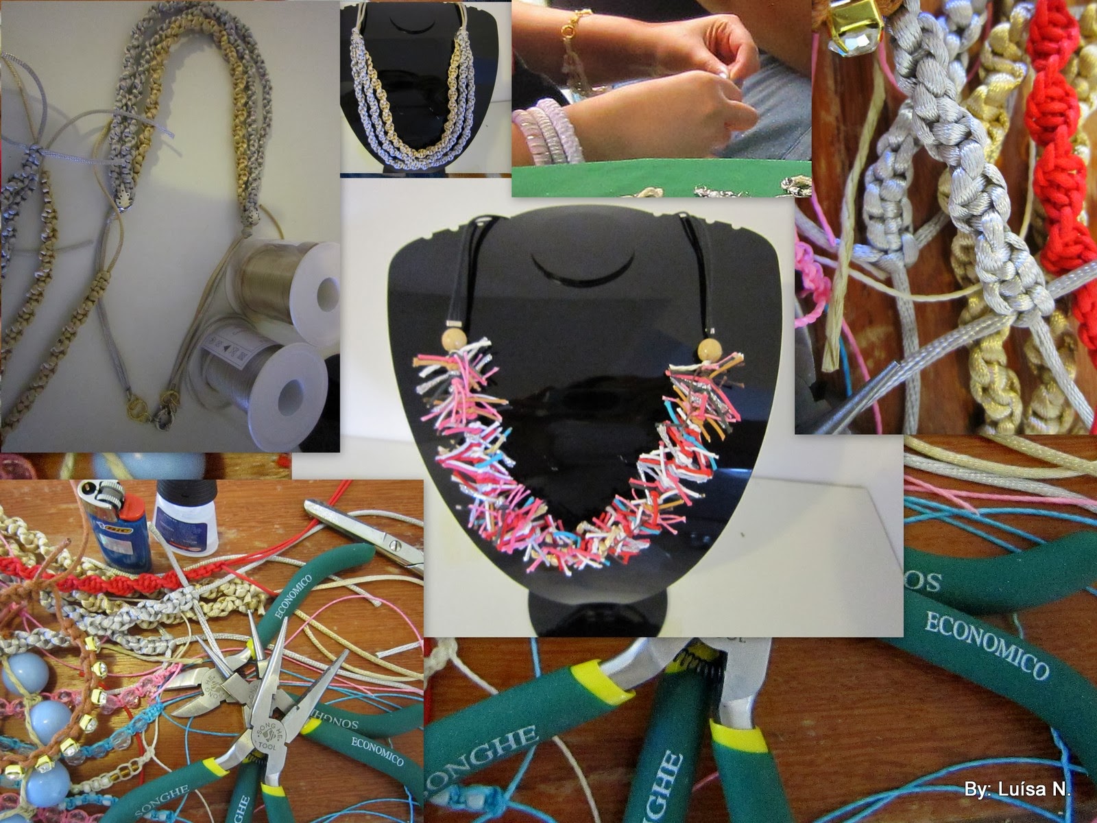 Multivias: Via Artesanato: Lindo Colar com Reciclagem de Fios