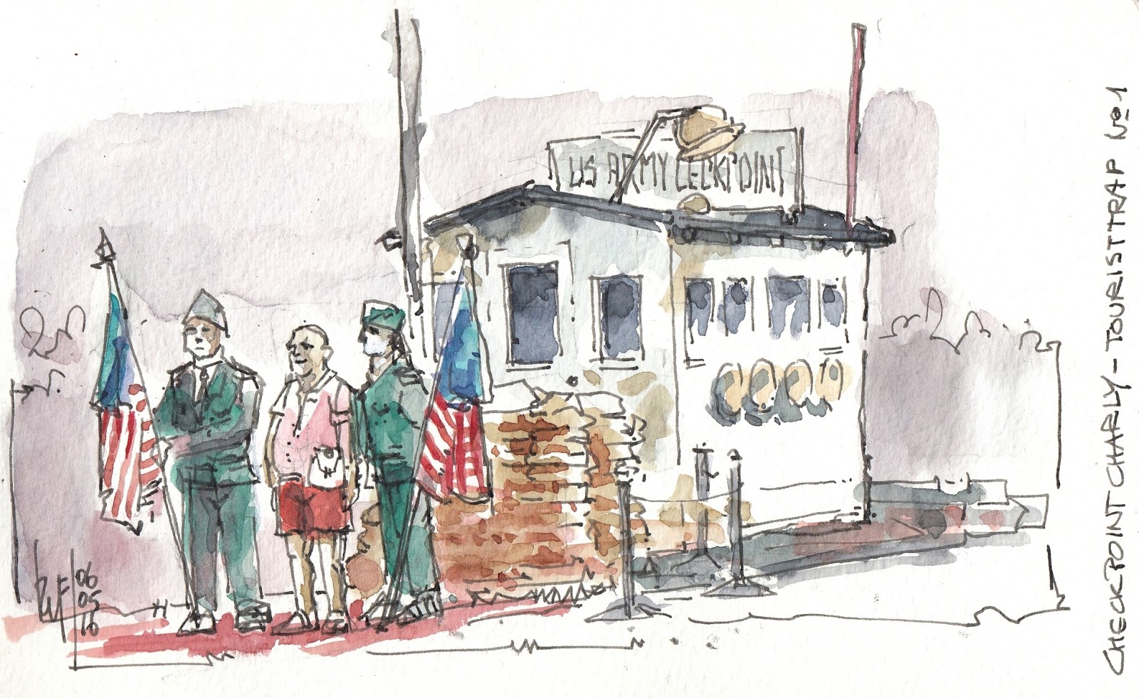 rene fijten sketches: Checkpoint Charlie
