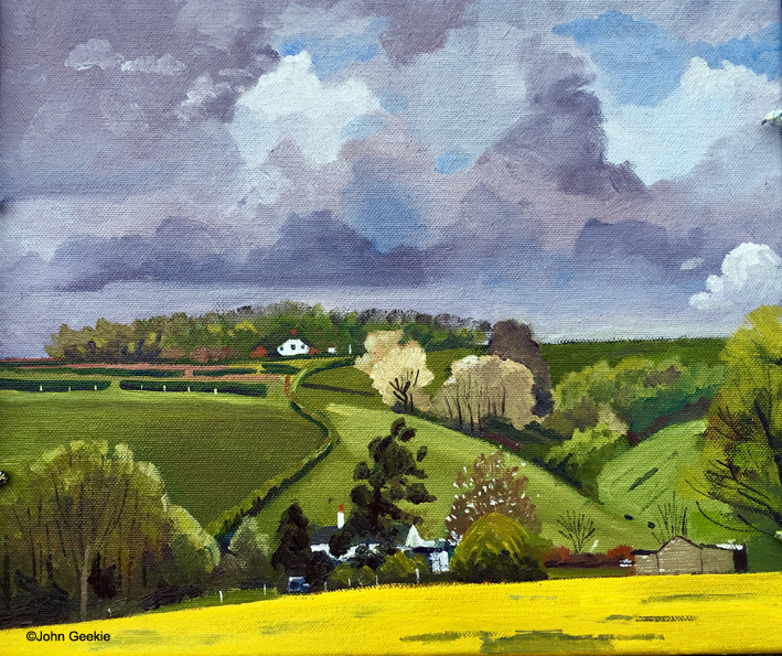 John Geekie Art: Below Fimber, Yorkshire Wolds.