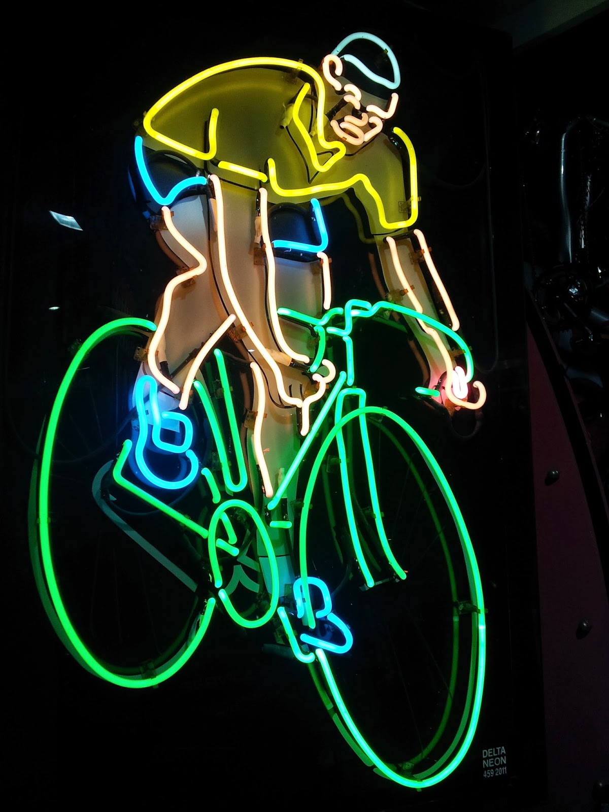 Experiment Zer0 (Sean Burns): Neon cyclist sign