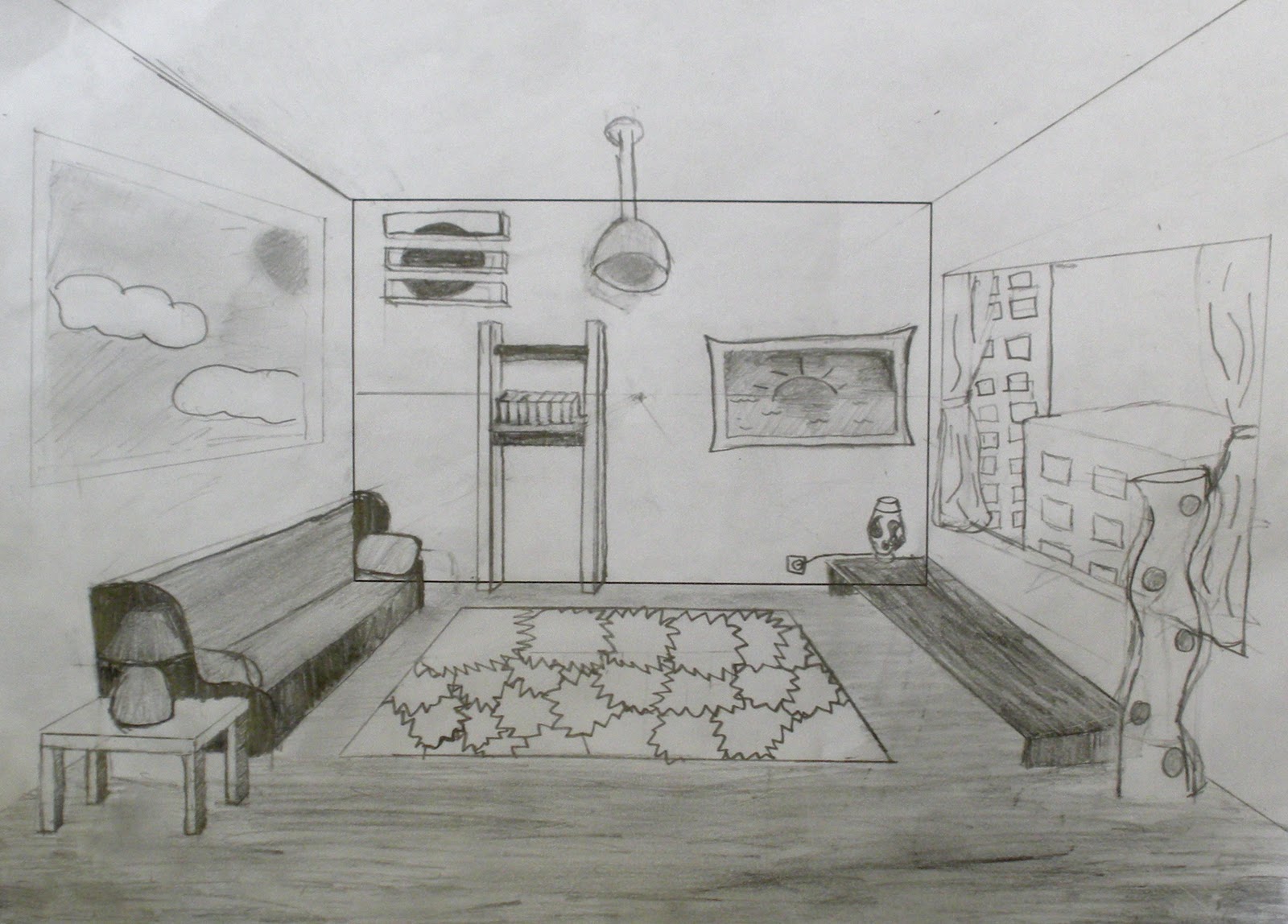 Studio Art with Ms. Hopenwasser: Grade 7: One-Point Perspective