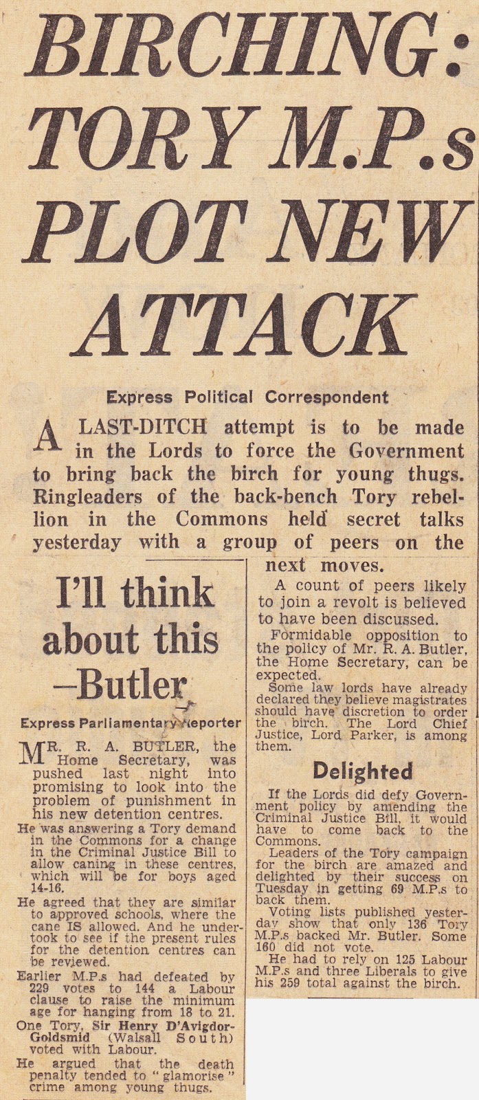 Hold The Front Page: Cutting - Birching (1961)