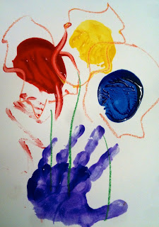 Kids Art Market: Color Wheel hand prints with Picasso