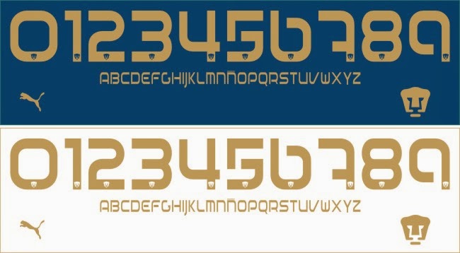 Pumas 2014 tipografía