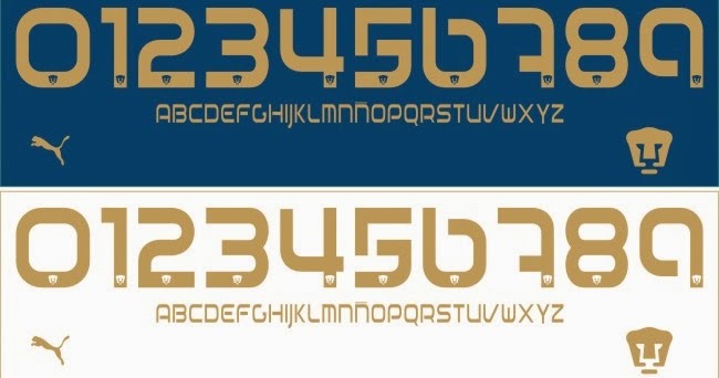 Pumas 2014 tipografía