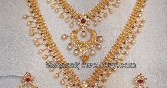 Simple Gold Sets from Mahalaxmi Jewellers - Jewellery Designs