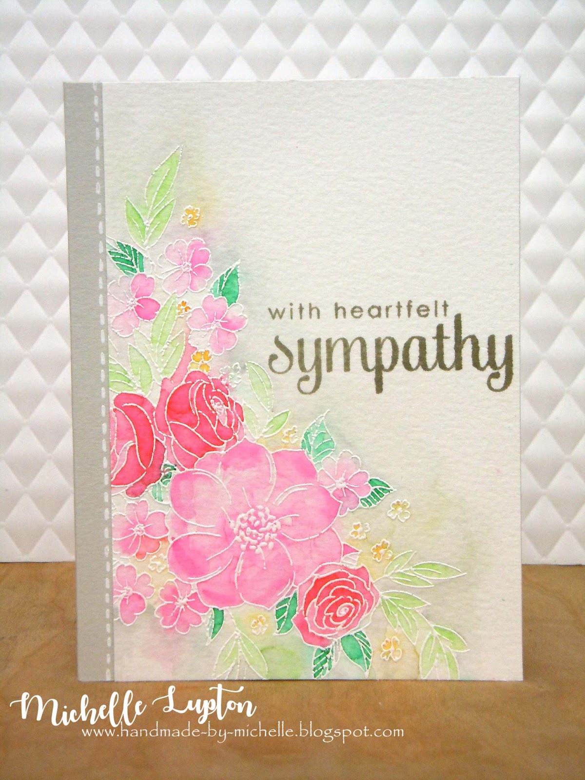 Handmade by Michelle: Floral sympathy cards