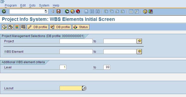 SapOffice: Reporting - WBS Elements Overview