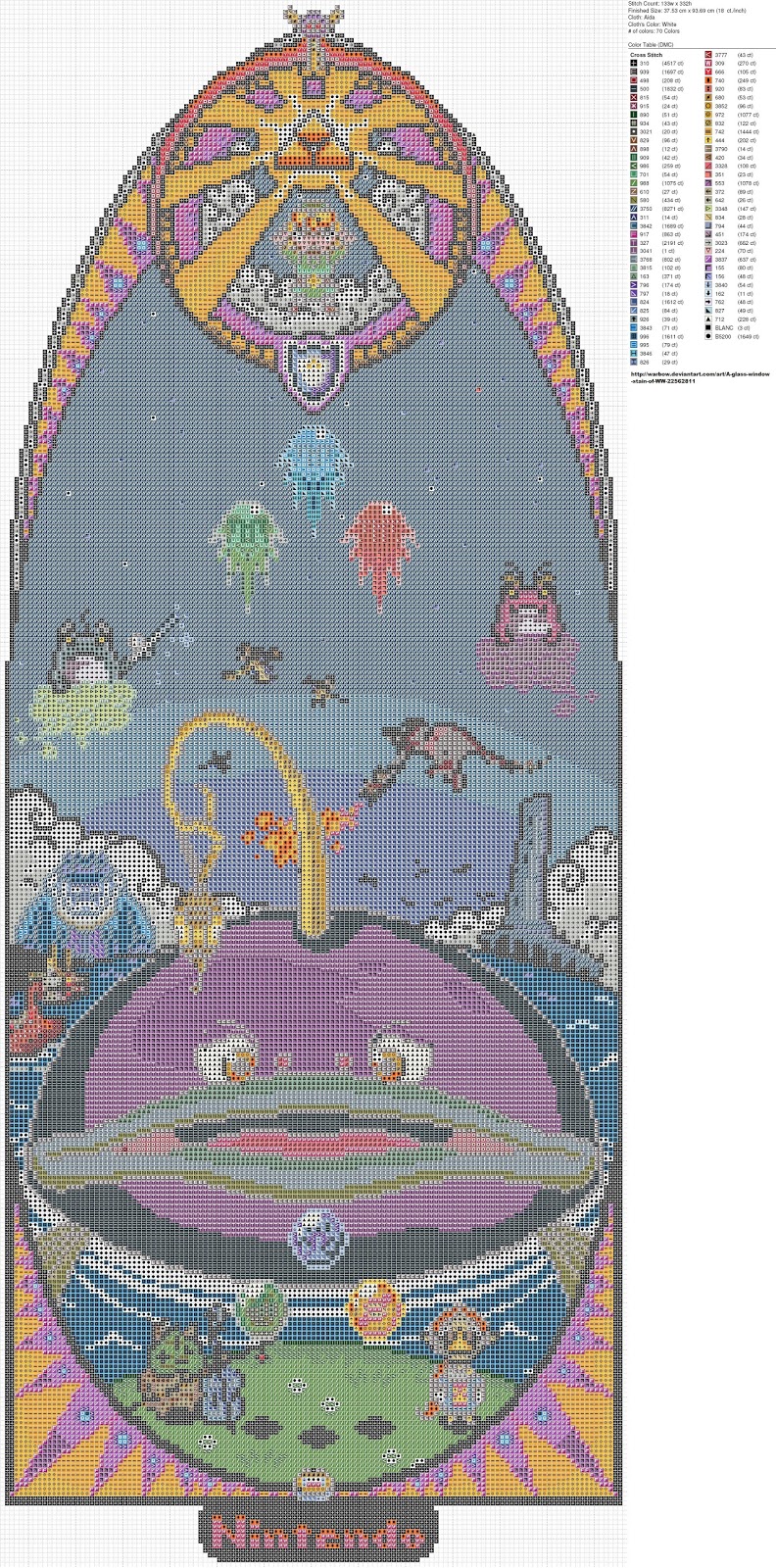 Carolyn's Stitchings: More Zelda Stained Glass and Halloween Patterns