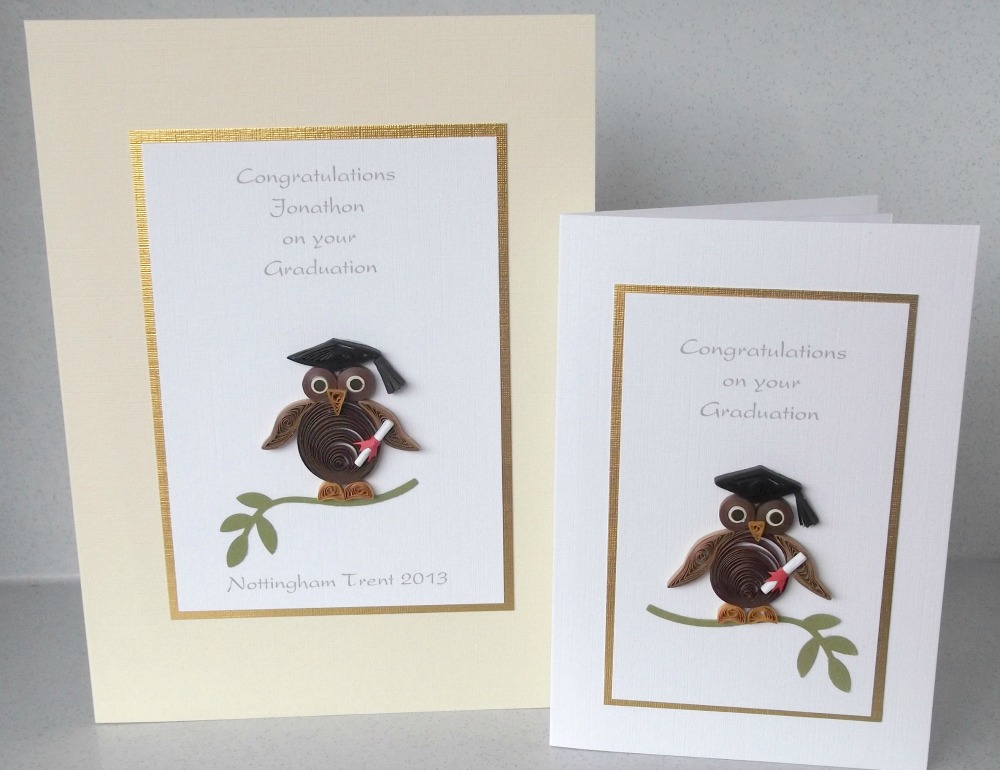 Paper Daisy Cards: Quilled graduation cards