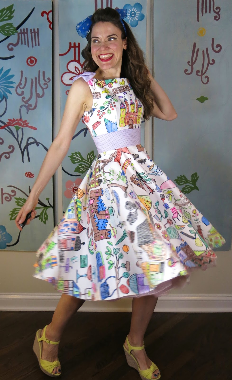 Cassie Stephens: DIY: A Coloring Book Dress