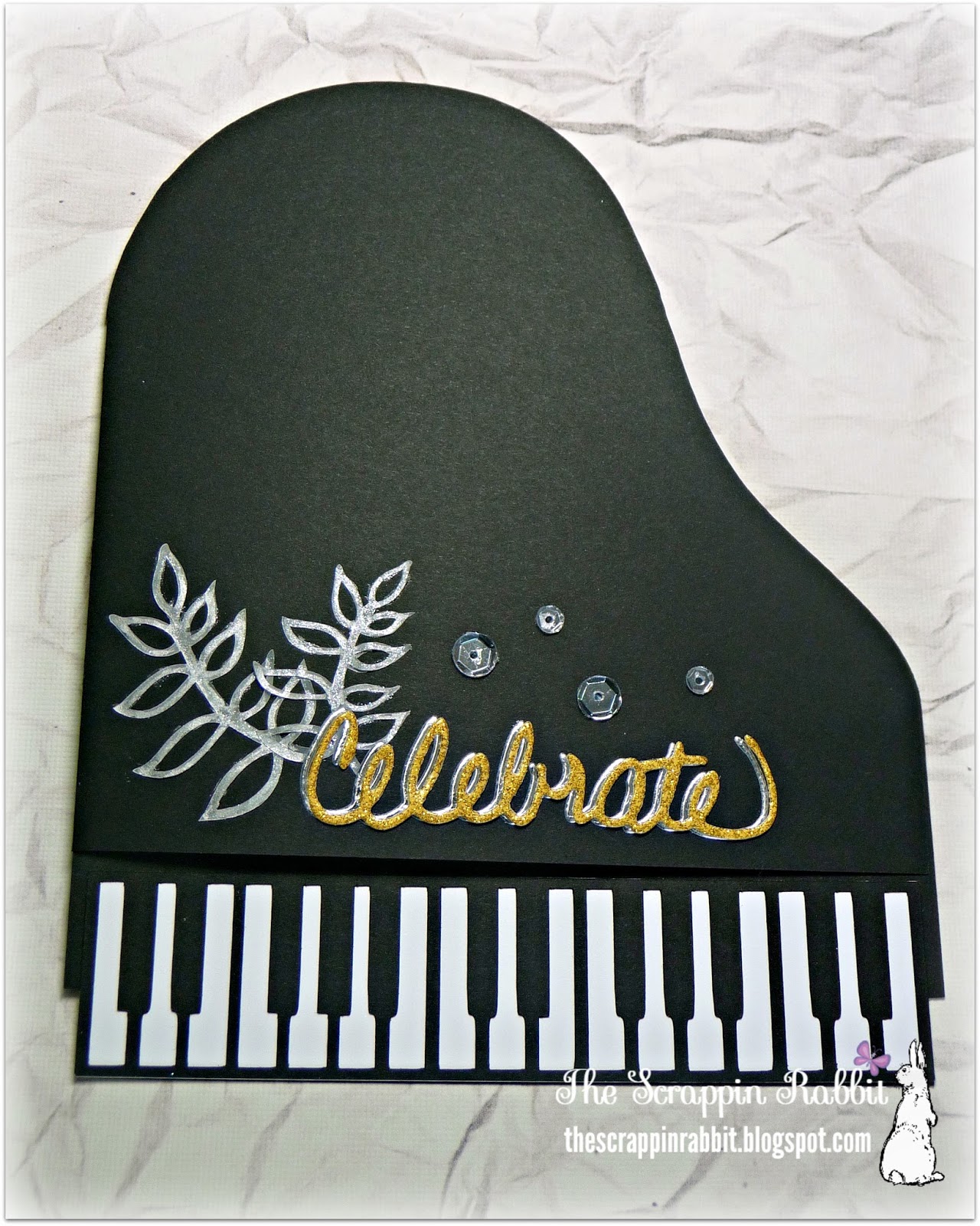 The Scrappin Rabbit: Grand Piano Shaped Card