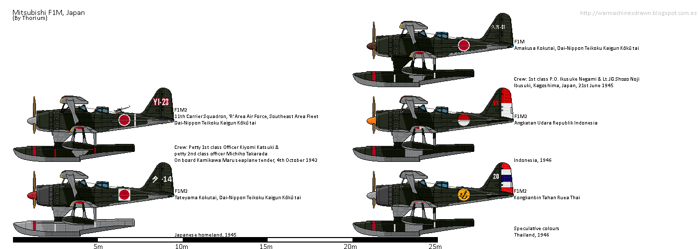 War Machines Drawn: Mitsubishi F1M
