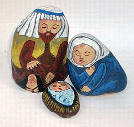 Painting Rock & Stone Animals, Nativity Sets & More: Unique Painted ...